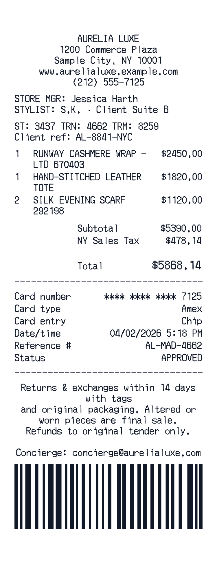 Free Online Receipt Maker & Generator