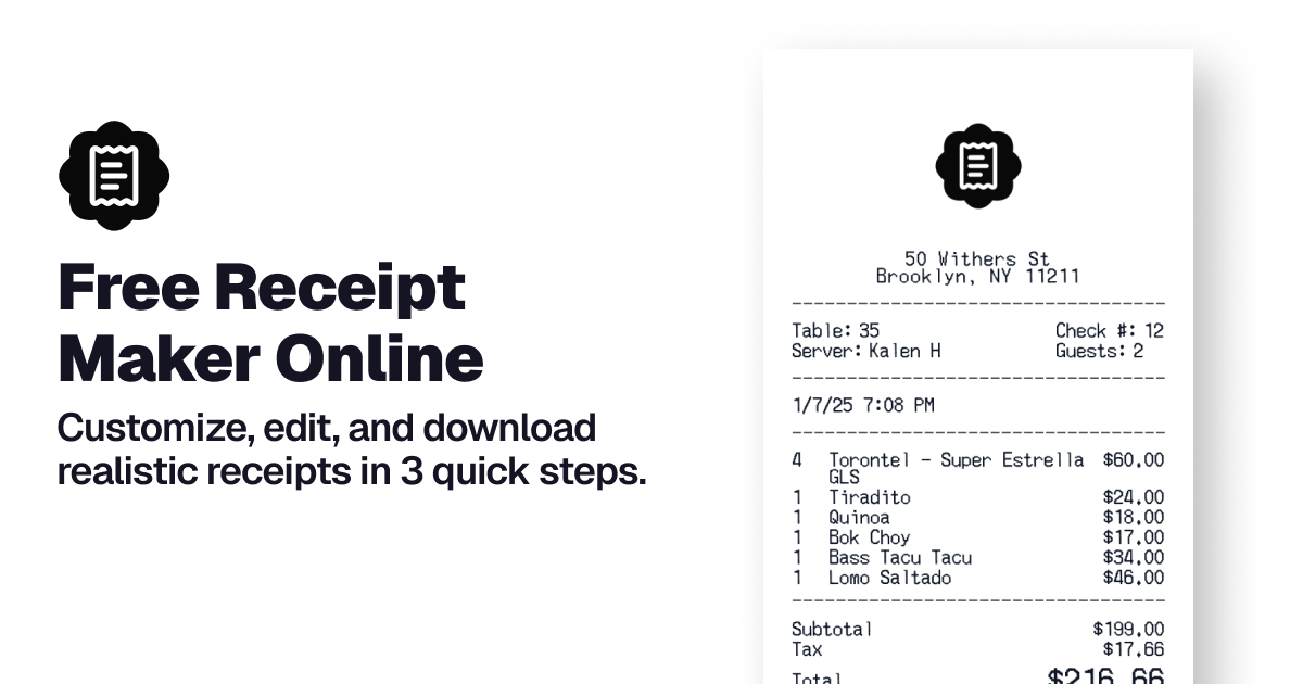 Receipt Templates